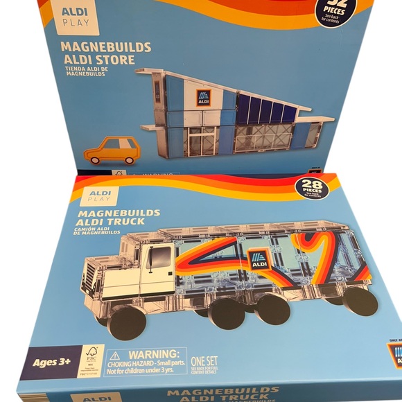 Aldi | Toys | Aldi Play Magnetic Tiles 32 Piece Store Front Builder ...